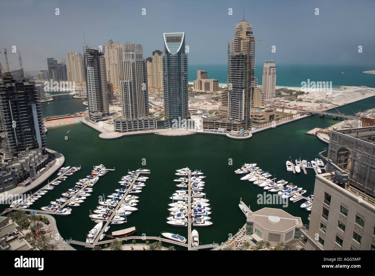 dubai marina construction site and development area in dubai united ...