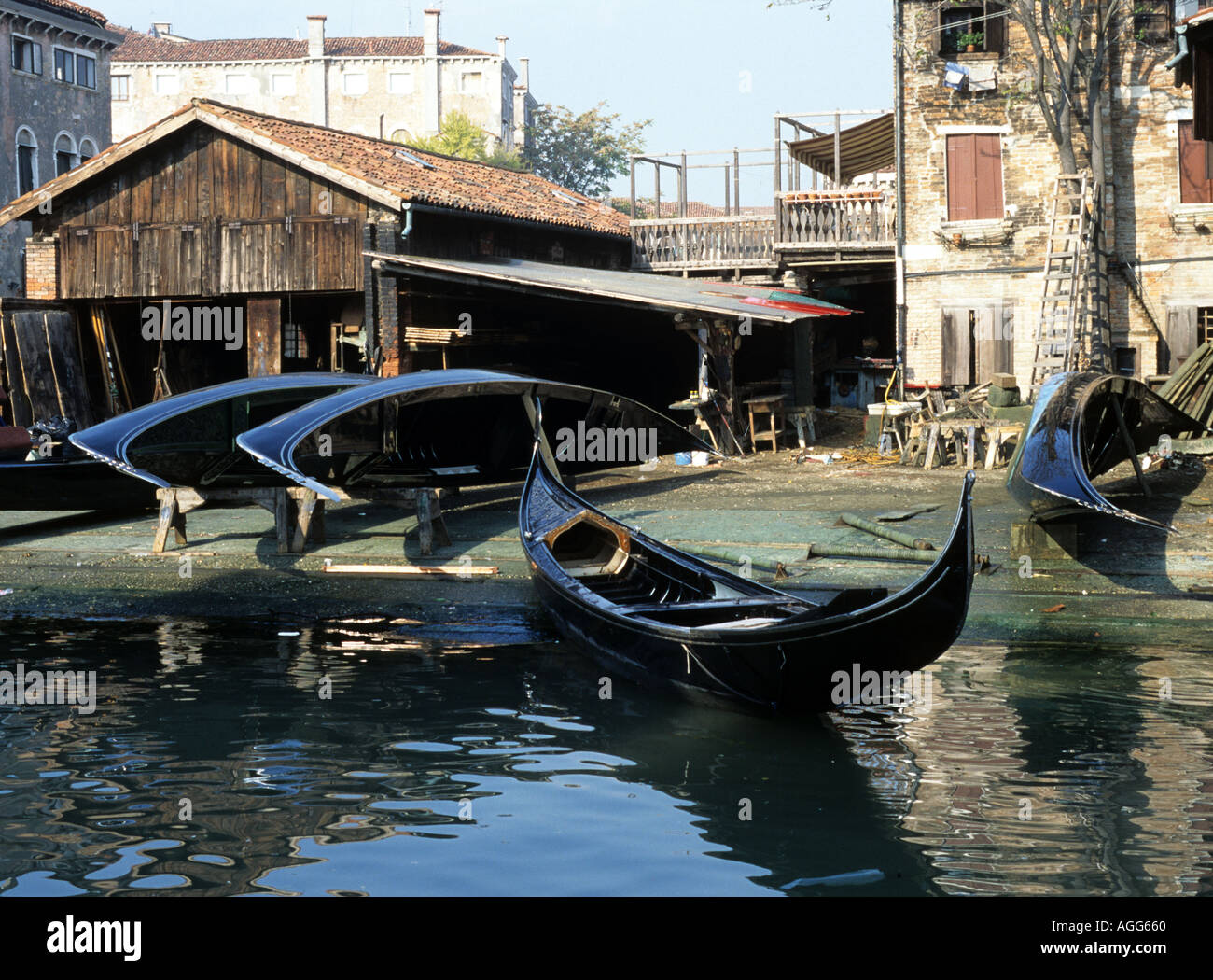 Gondola Factory Venice Italy Stock Photo - Alamy