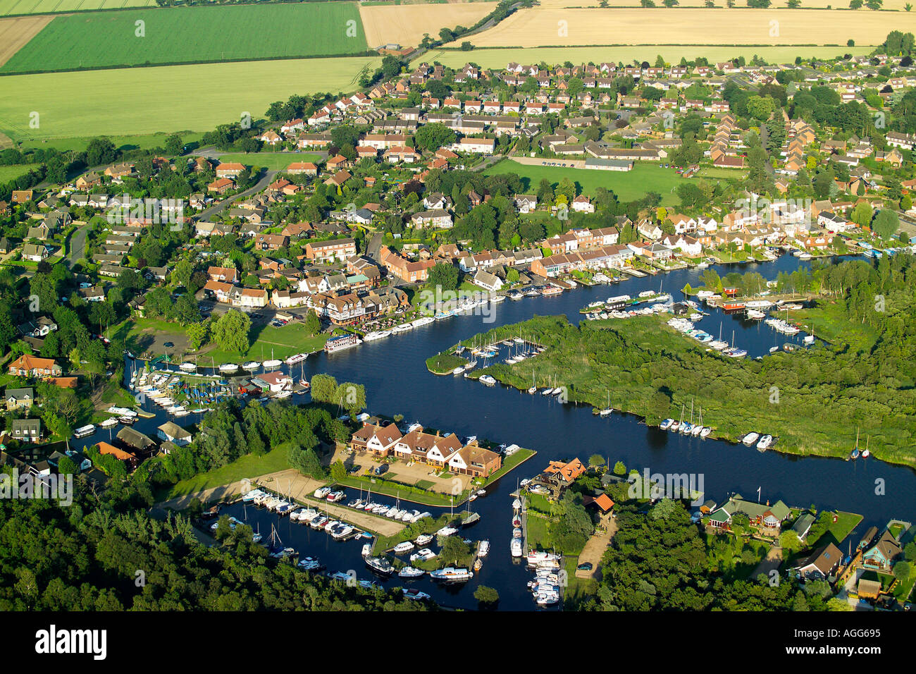 Norfolk broads aerial hi-res stock photography and images - Alamy