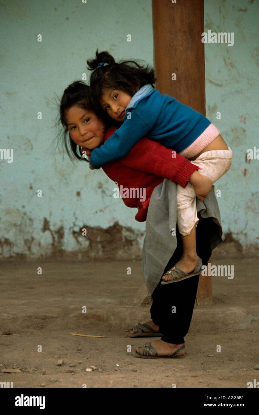 Children playing at school calca peru Stock Photo - Alamy