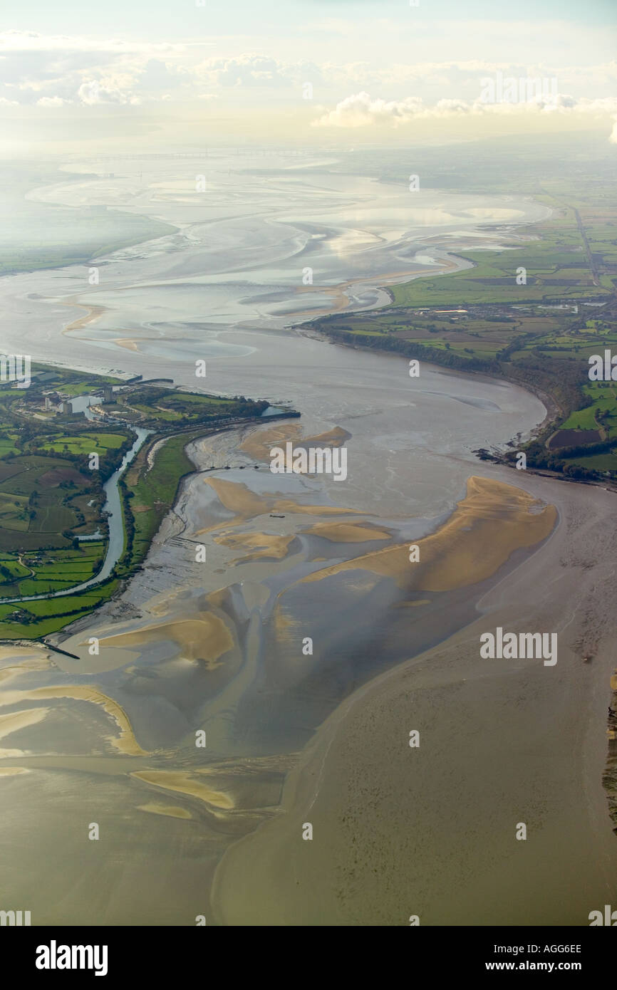 Aerial view of the Severn estuary UK Stock Photo - Alamy