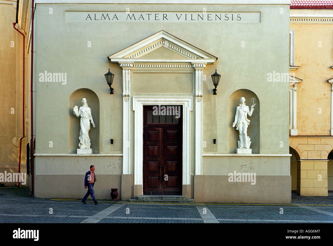 Entrance to the Vilnius University (Vilniaus Universitetas), Lithuania ...