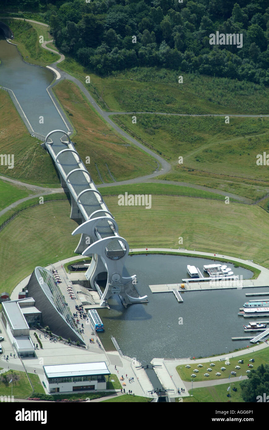 Aerial view of the falkirk wheel hi-res stock photography and images ...