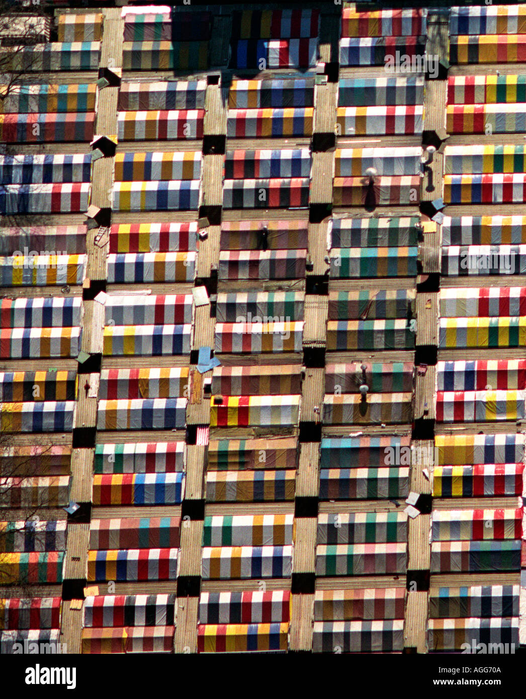Aerial view of Colourfull market stalls color Stock Photo - Alamy