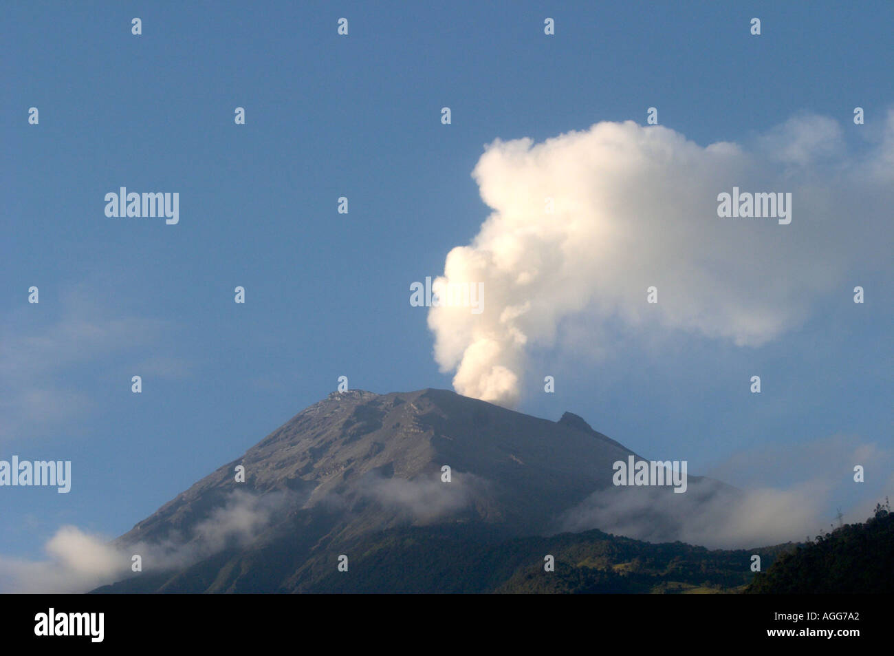Tungurahua volcano erupting Banos Ecuador Stock Photo - Alamy