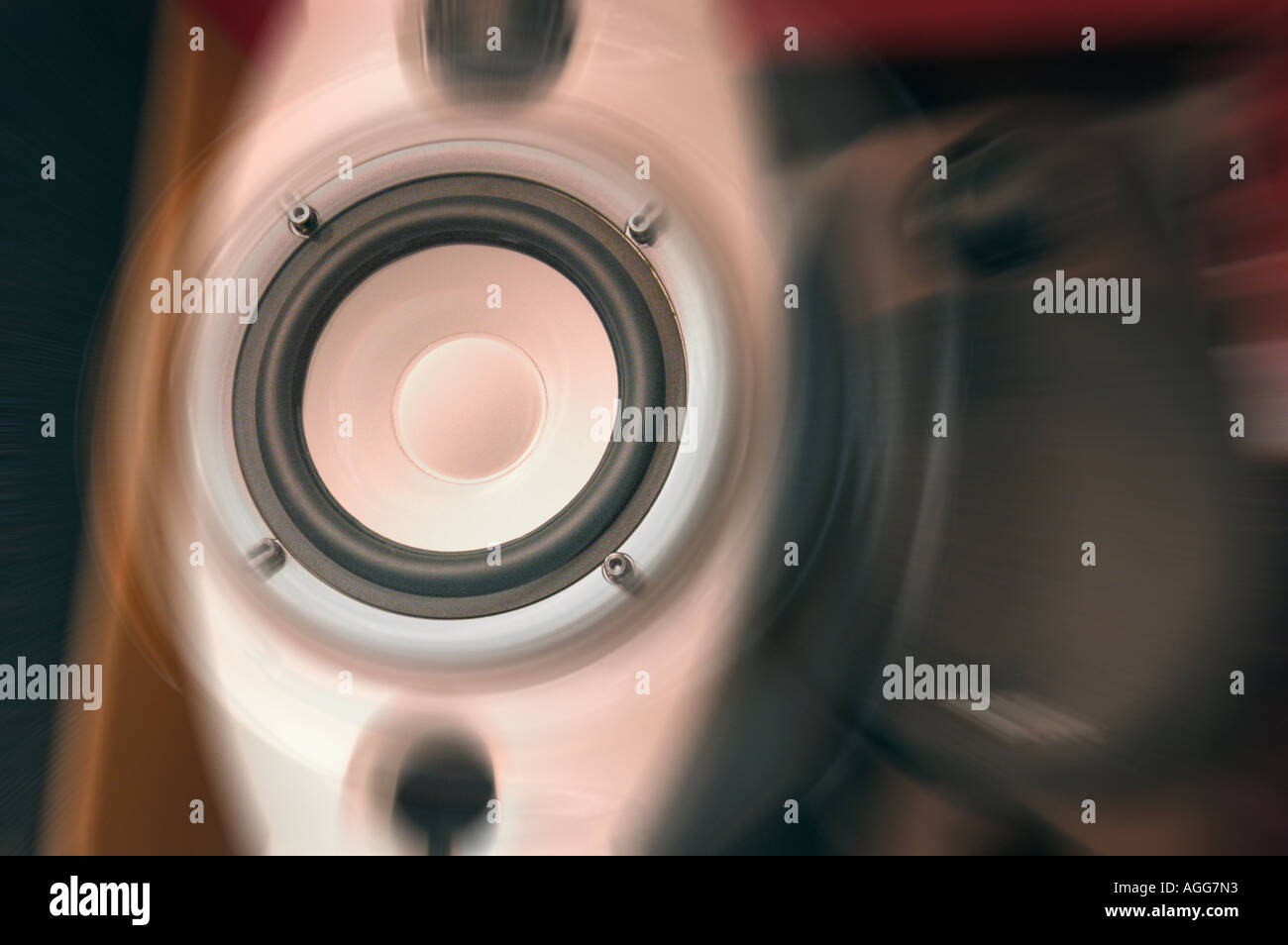 vibrating stereo loudspeaker Stock Photo - Alamy