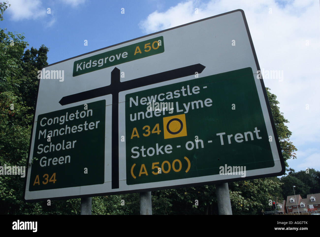 A50 Road Sign Stock Photo - Alamy