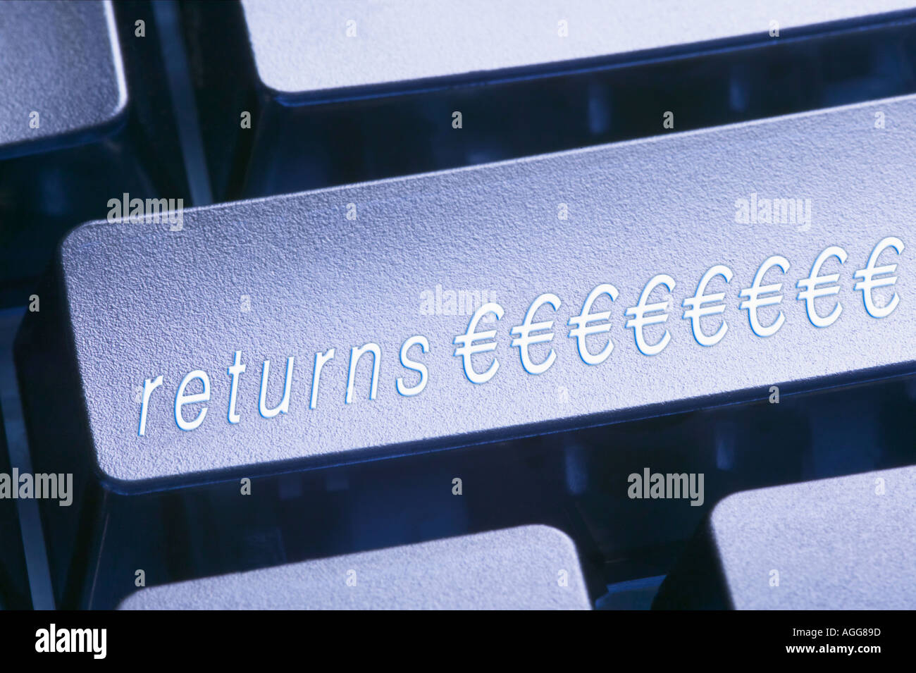Return key with Euro symbol Stock Photo - Alamy