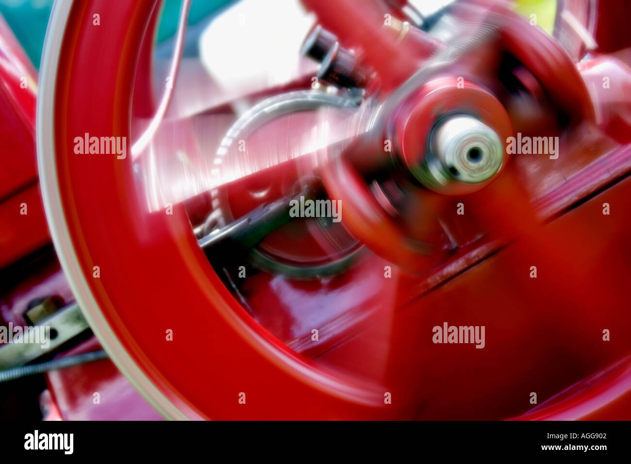 Revolving wheel on steam engine Stock Photo - Alamy