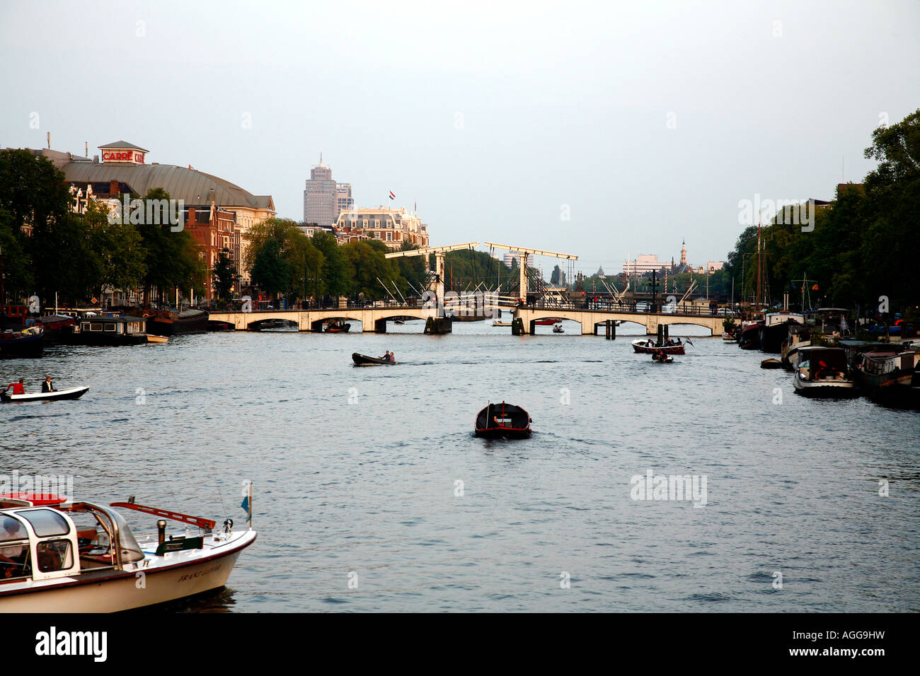 Magere brug skinny bridge Amstel canal Amsterdam Holland Stock Photo ...