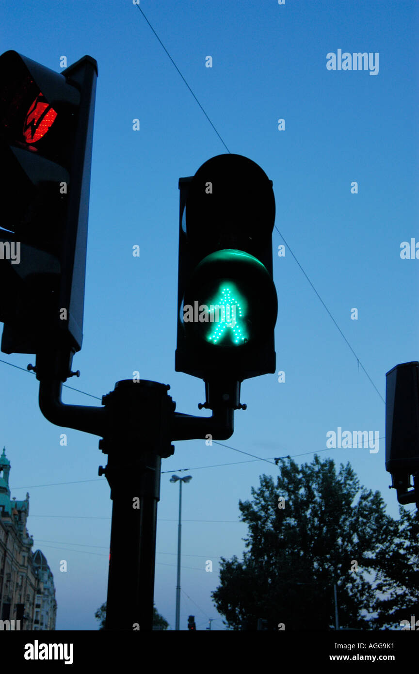 traffic / stop lights, Stockholm, Sweden Stock Photo - Alamy