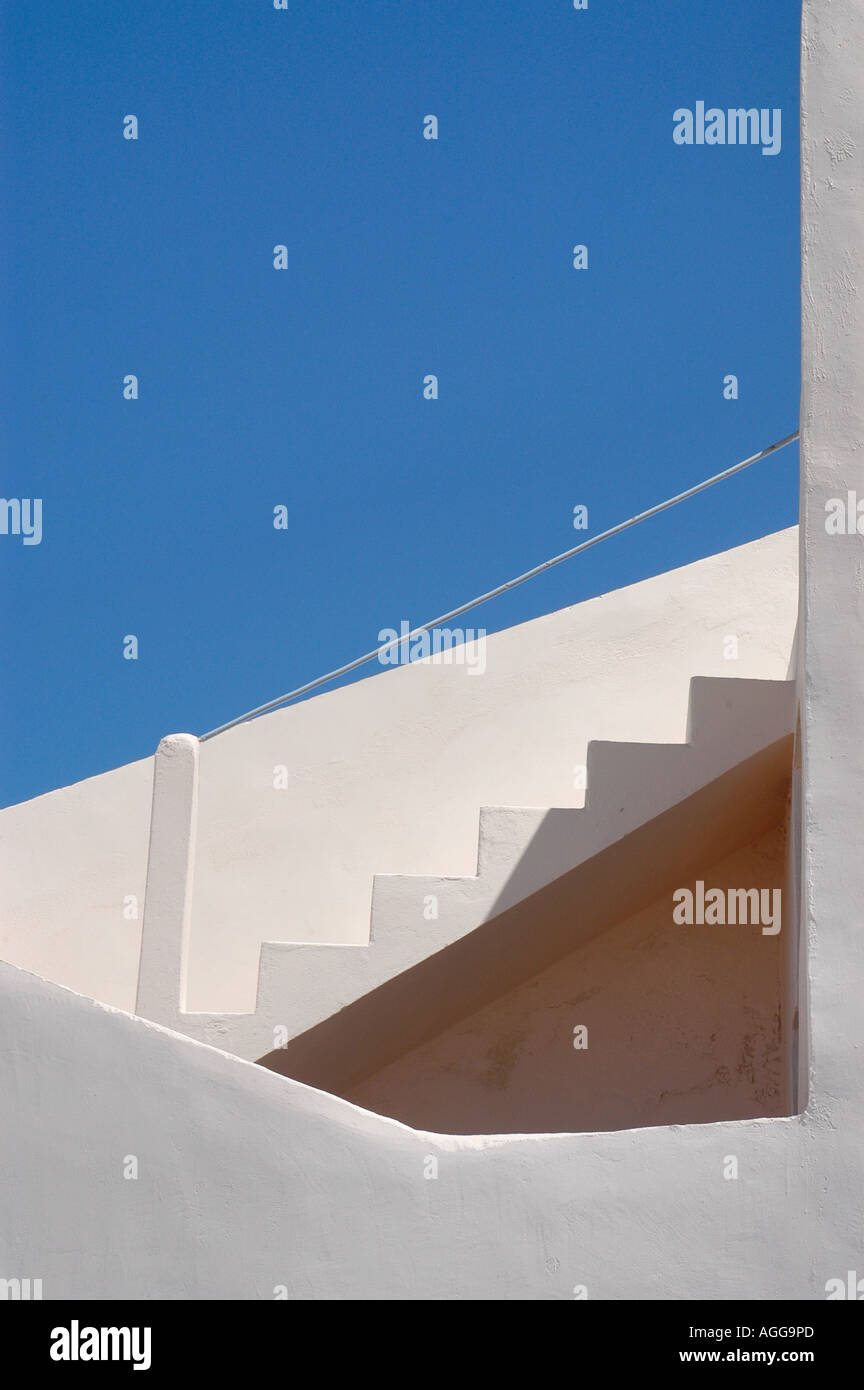 stairs, village of Oia, Santorini island, Greece Stock Photo - Alamy
