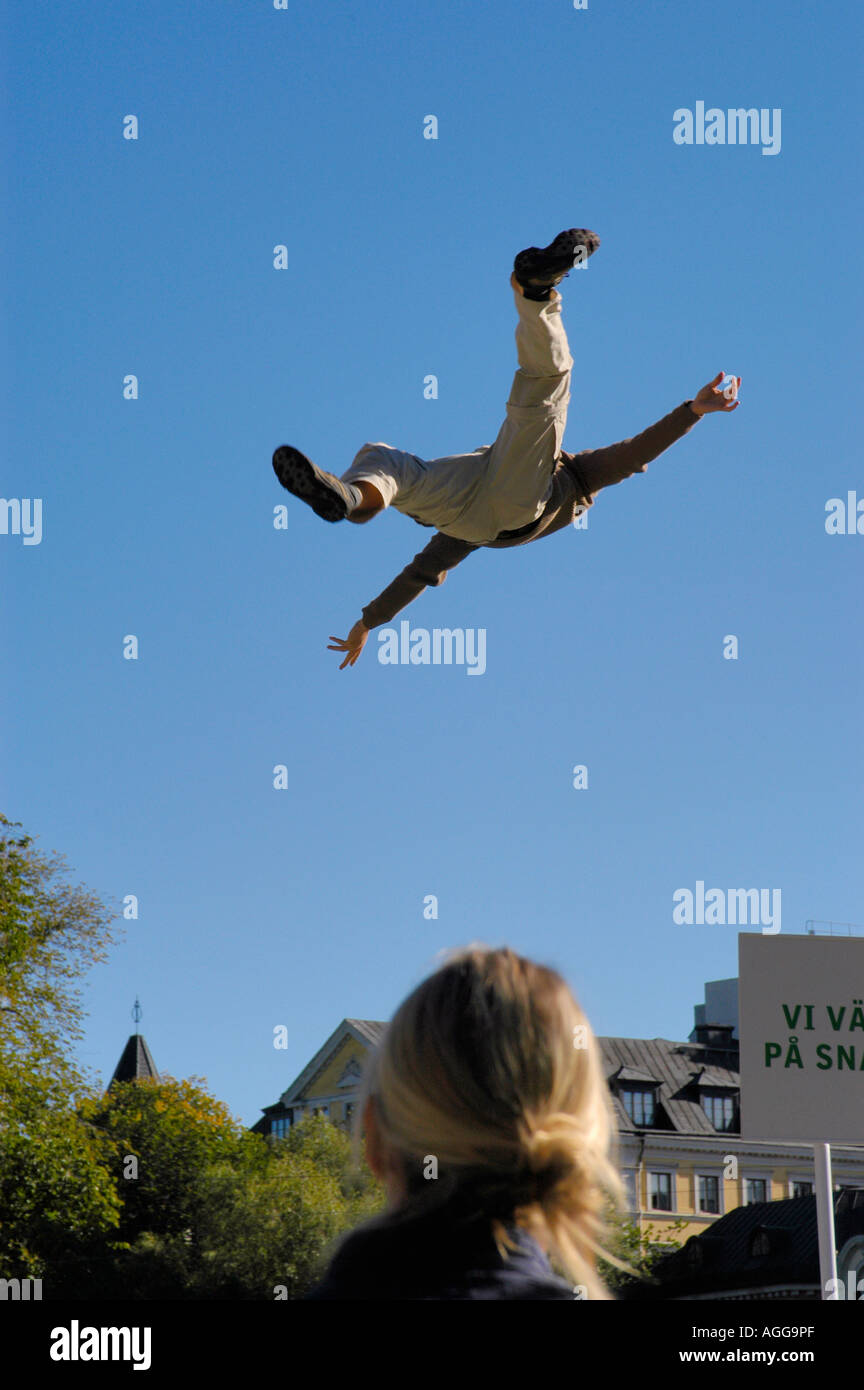 Gymnastics balance fall hi-res stock photography and images - Alamy