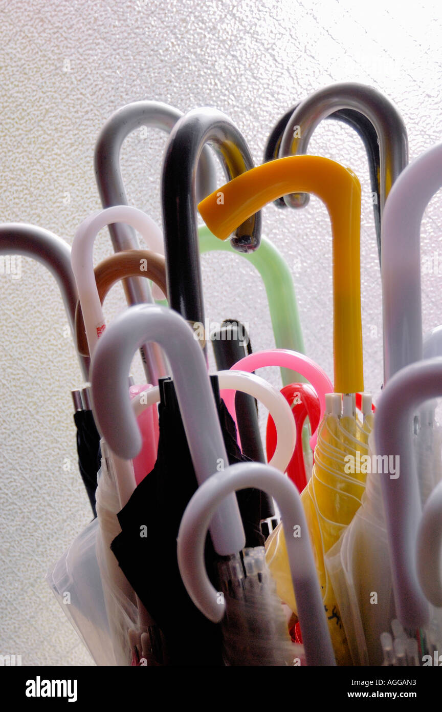 stacked umbrellas, Tokyo, Japan Stock Photo - Alamy