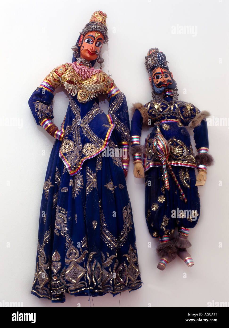 Jaipur India Rajasthan String Puppets Maharanee & Maharaja Stock Photo ...