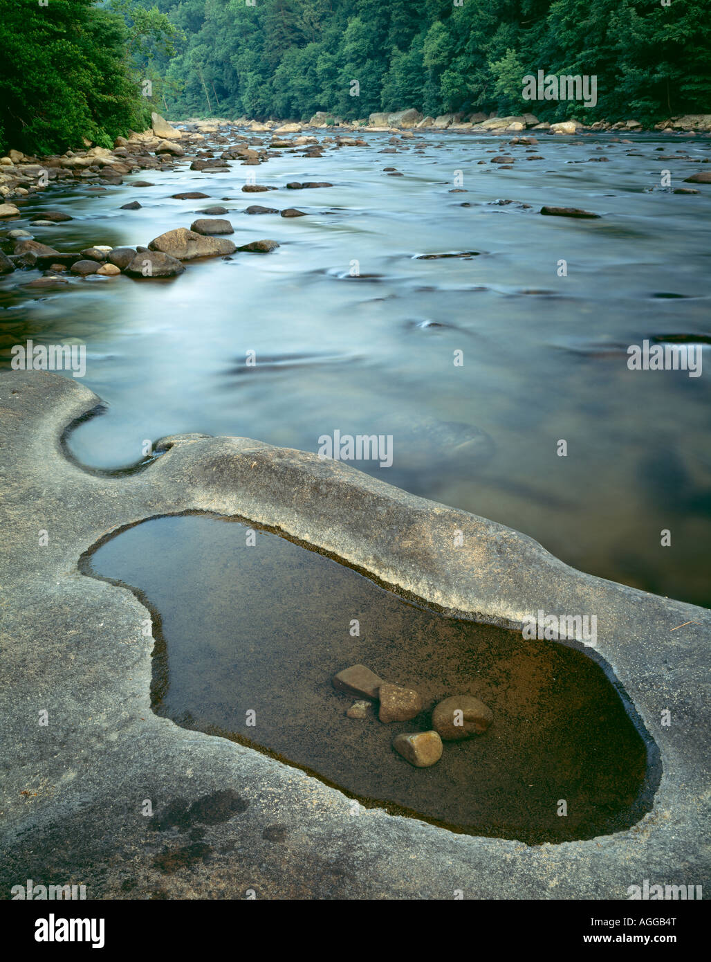 Youghiogheny River Above Eddy Turn Rapids, Ohiopyle State Park, Fayette ...