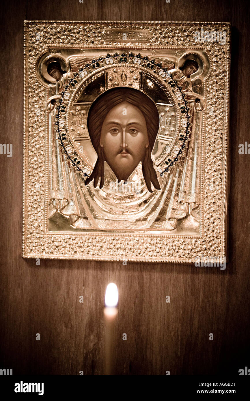 An icon in a russian orthodox church in Oslo, Norway Stock Photo - Alamy
