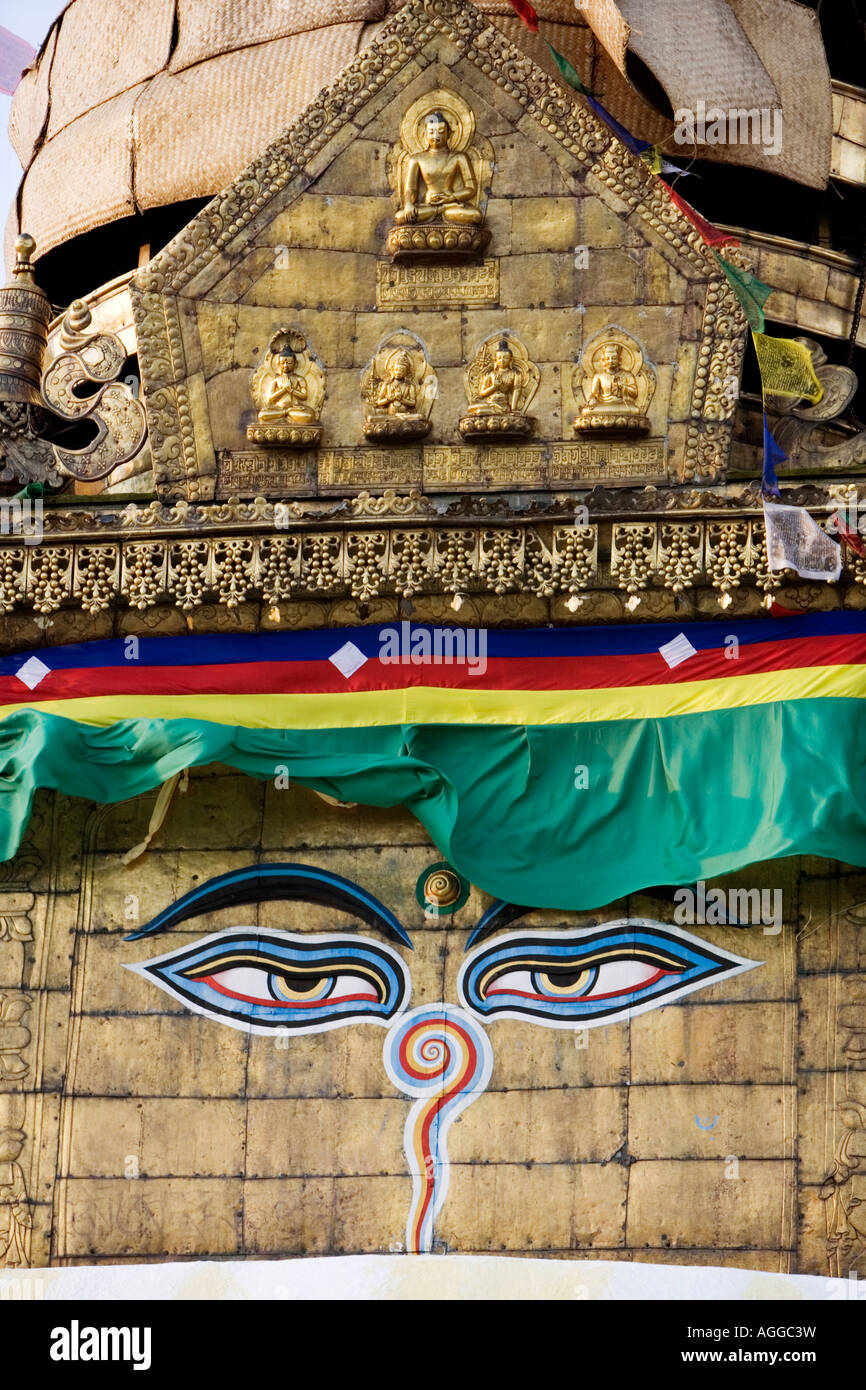 Swayambhu Stupa / Swayambhunath stupa. Kathmandu, Nepal Stock Photo - Alamy