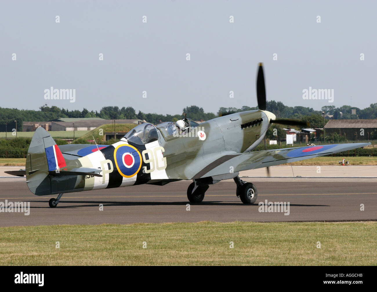 Paul Day in privately owned Spitfire Tr.9 MJ627 Stock Photo - Alamy