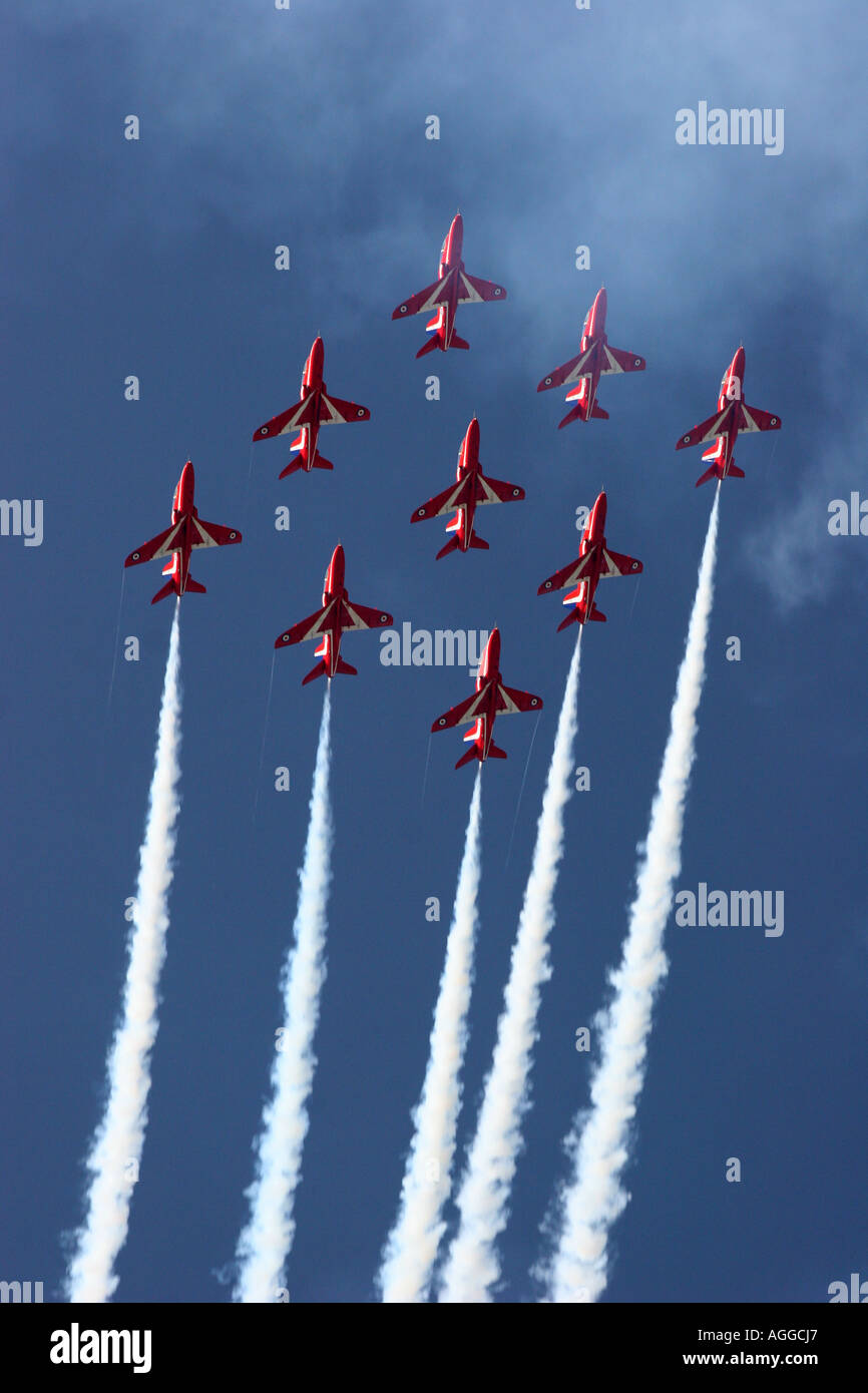 Red Arrows RAF display team Stock Photo - Alamy
