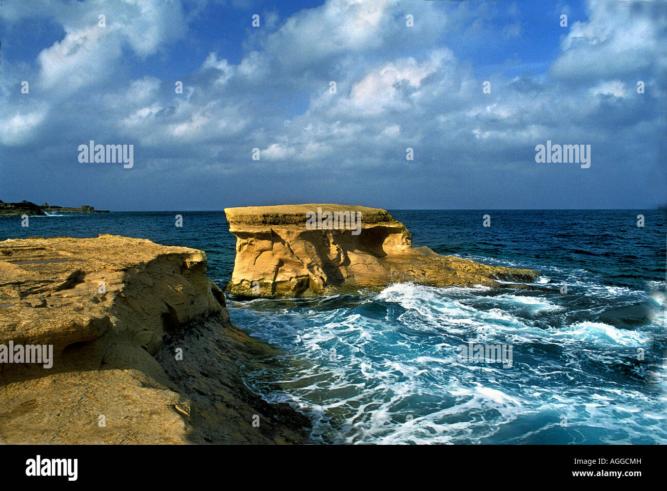 Dramatic ocean scenery taken on the island of Malta Stock Photo - Alamy