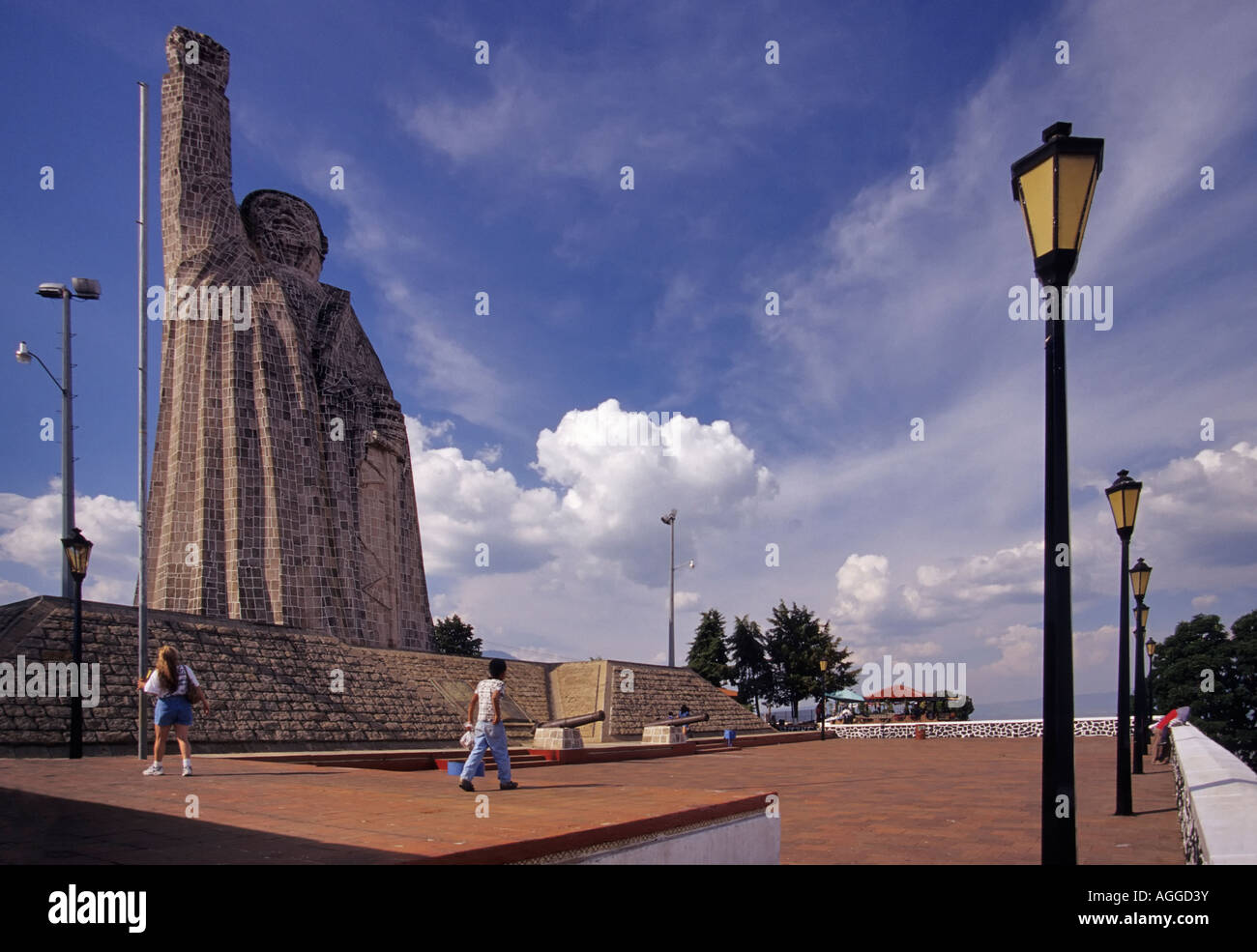 Morelos statue at Lake Patzcuaro Mexico Stock Photo - Alamy