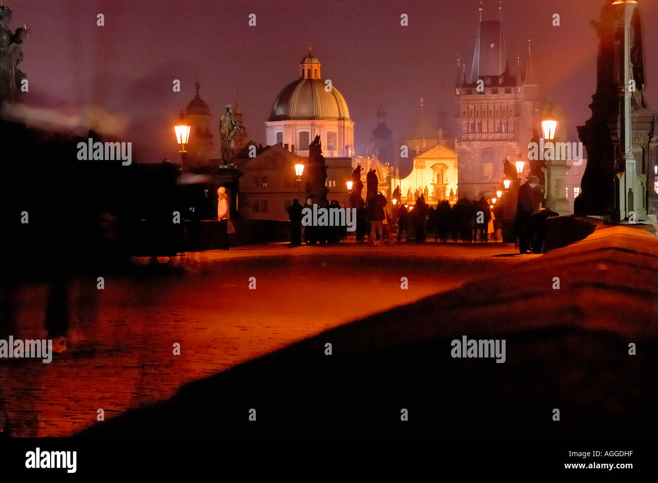 Charles bridge lamp lighting hi-res stock photography and images - Alamy