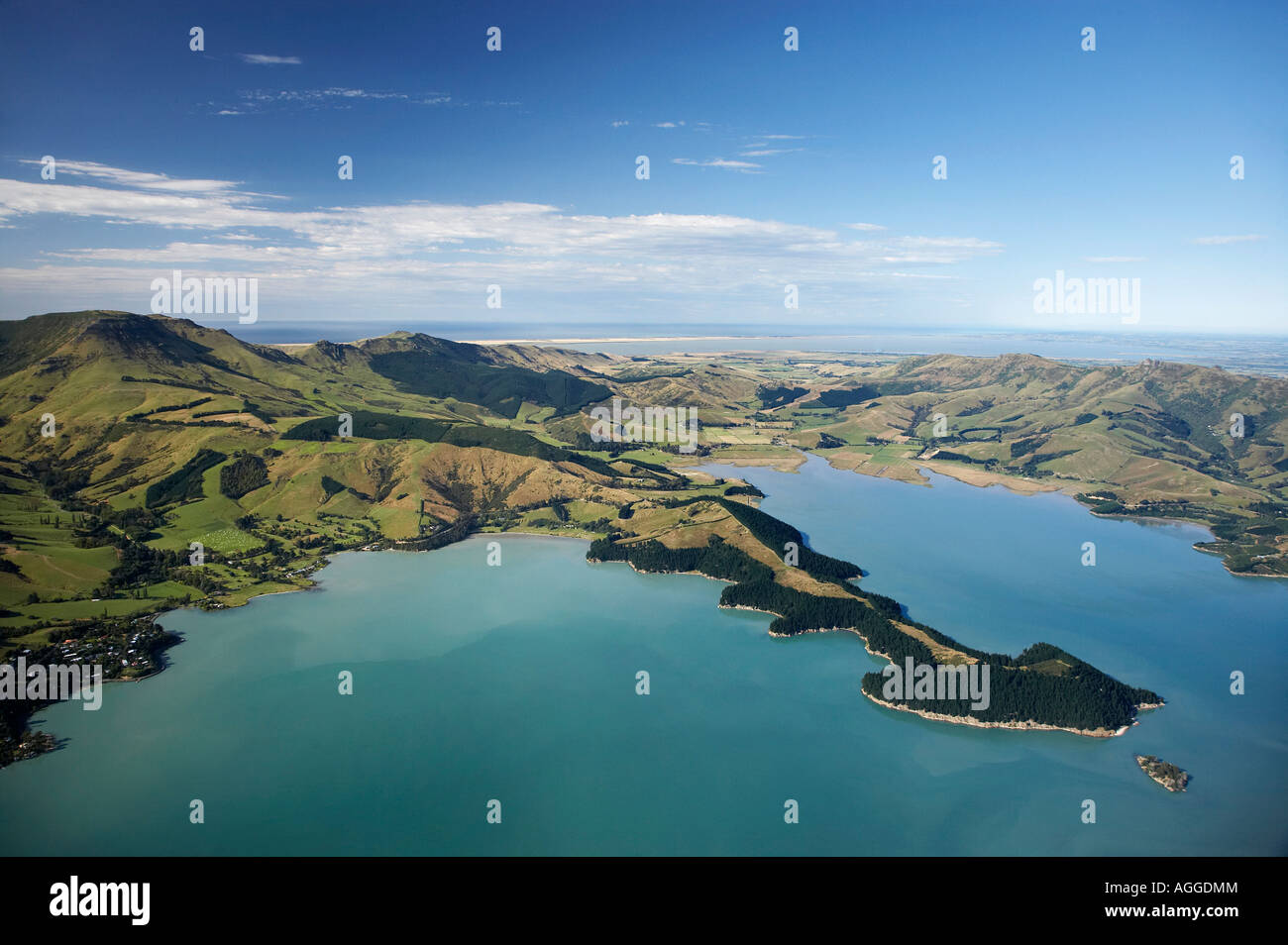 Charteris Bay left and Head Of The Bay right Lyttelton Harbour ...