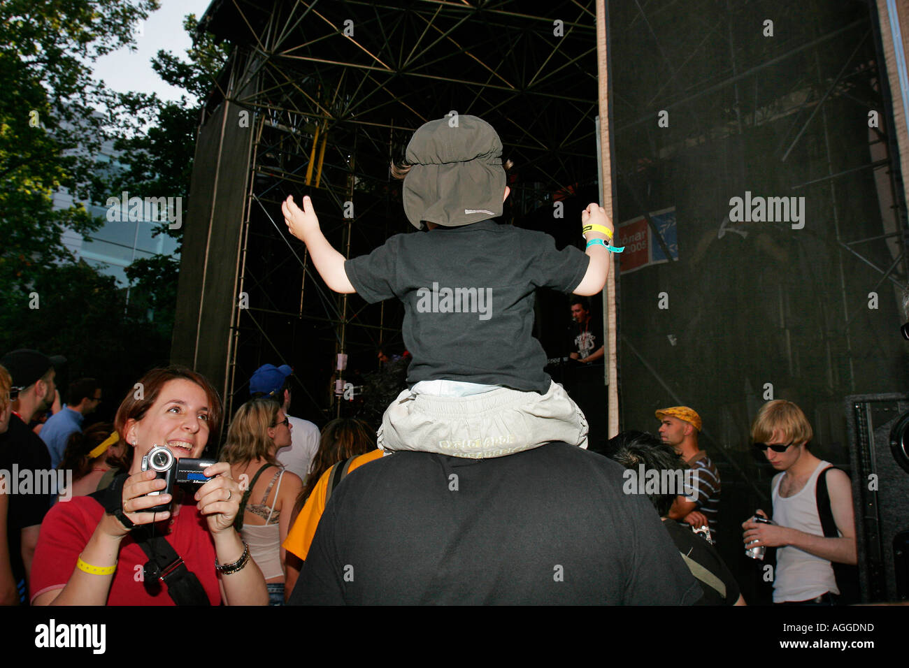 Raving baby at Sonar festival in Barcelona Stock Photo - Alamy