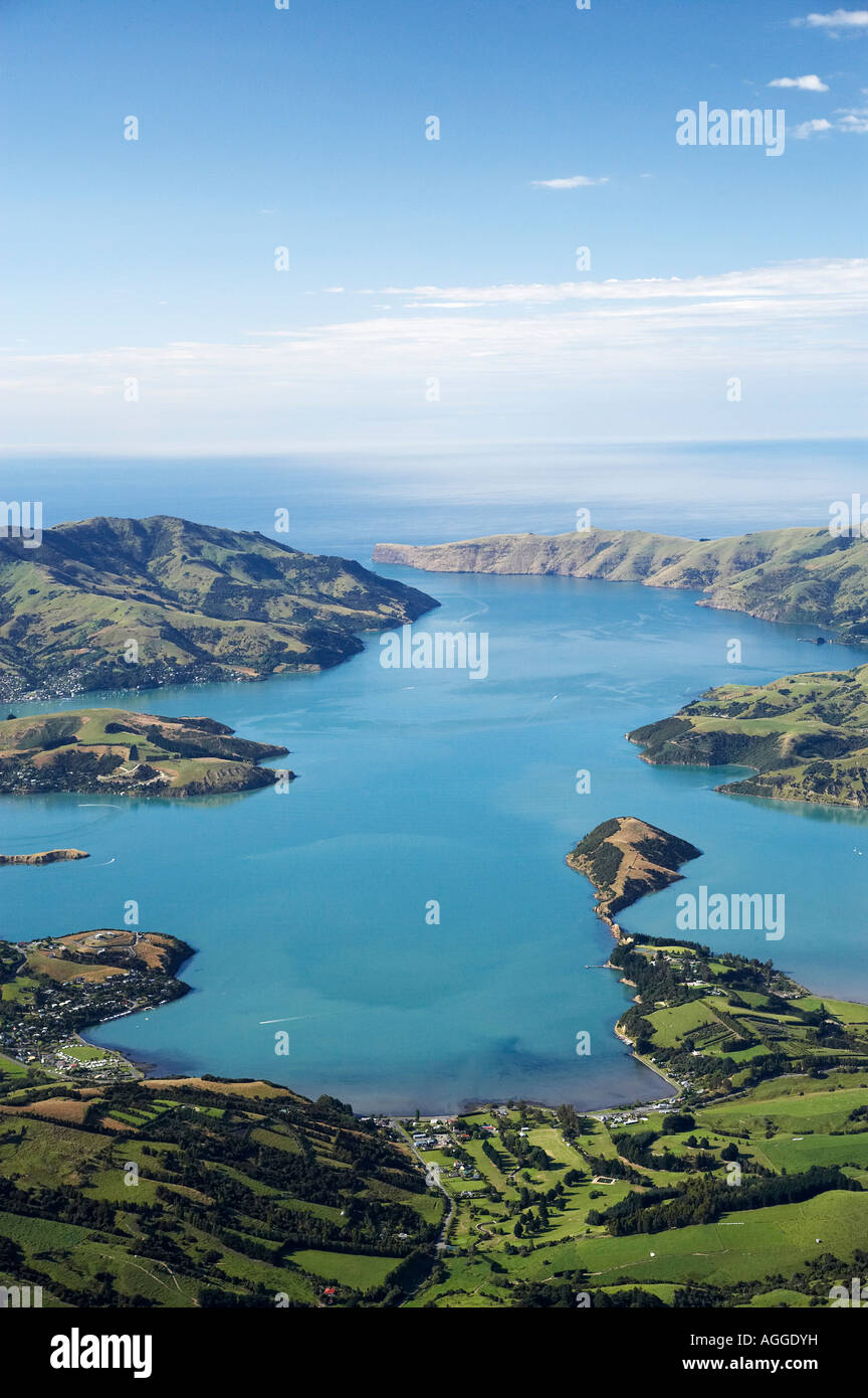 Akaroa Harbour Banks Peninsula Canterbury South Island New Zealand ...