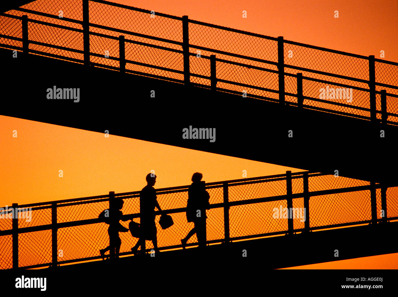 PEOPLE WALKING UP RAMP PICNIC POINT WASHINGTON STATE USA Stock Photo ...