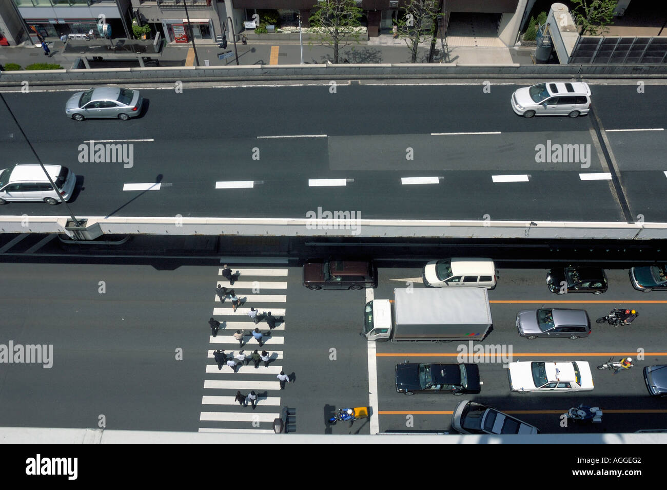 Aerial traffic on freeway hi-res stock photography and images - Alamy