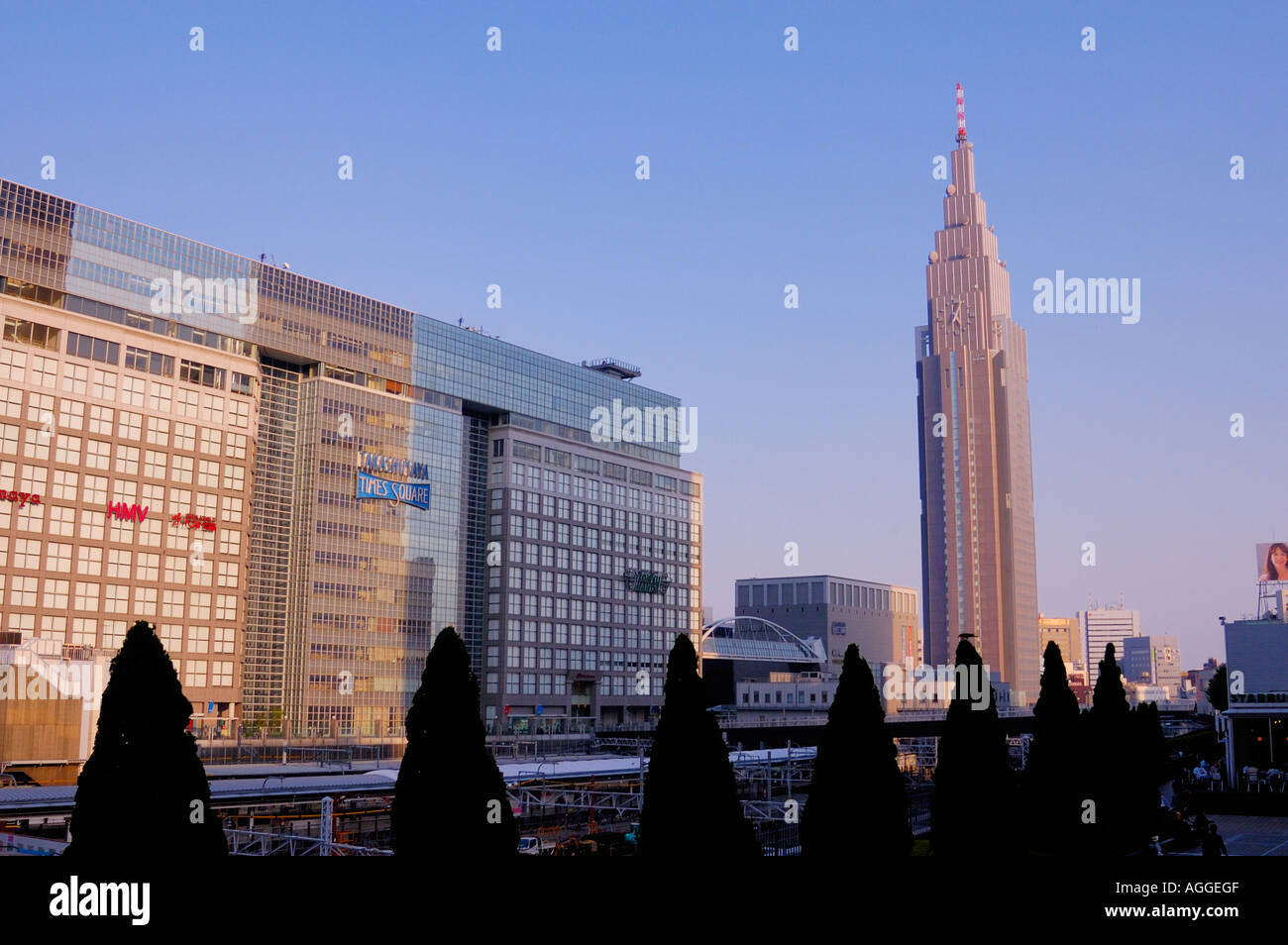 NTT DoCoMo skyscraper, Tokyo, Japan Stock Photo - Alamy