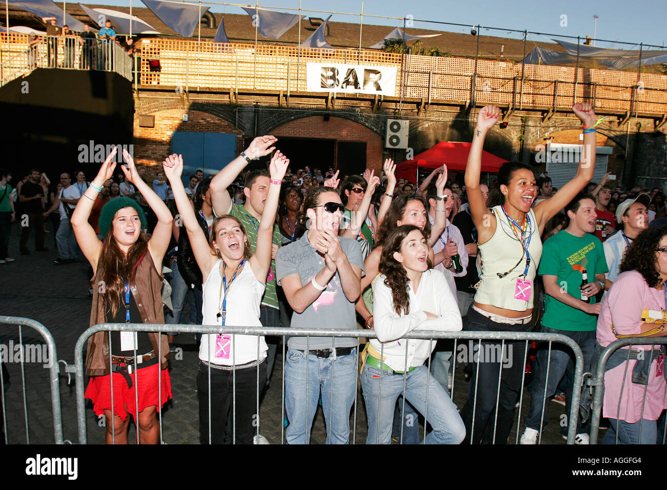 The main stage at TDK Cross Central festival at Kings Cross Goods Yard ...