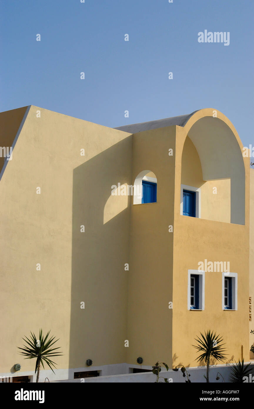facade of residential building, Santorini, Greece Stock Photo - Alamy
