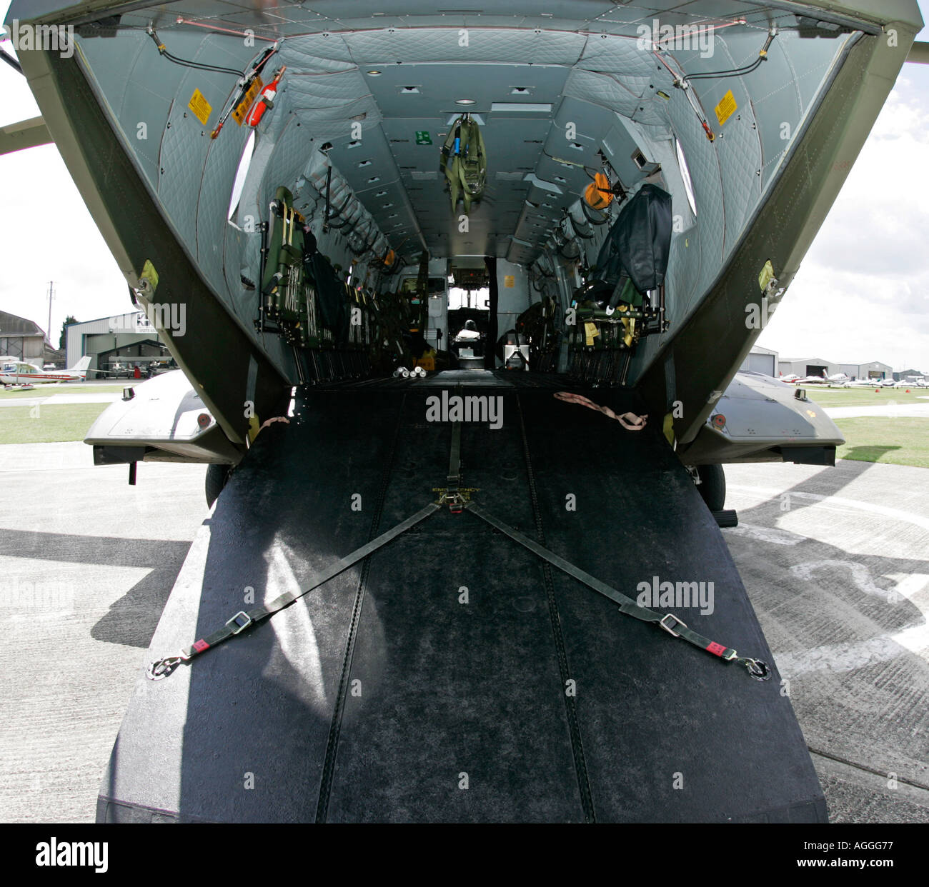 Rear view of RAF Merlin HC 3 at Shoreham Airport, West Sussex Stock ...
