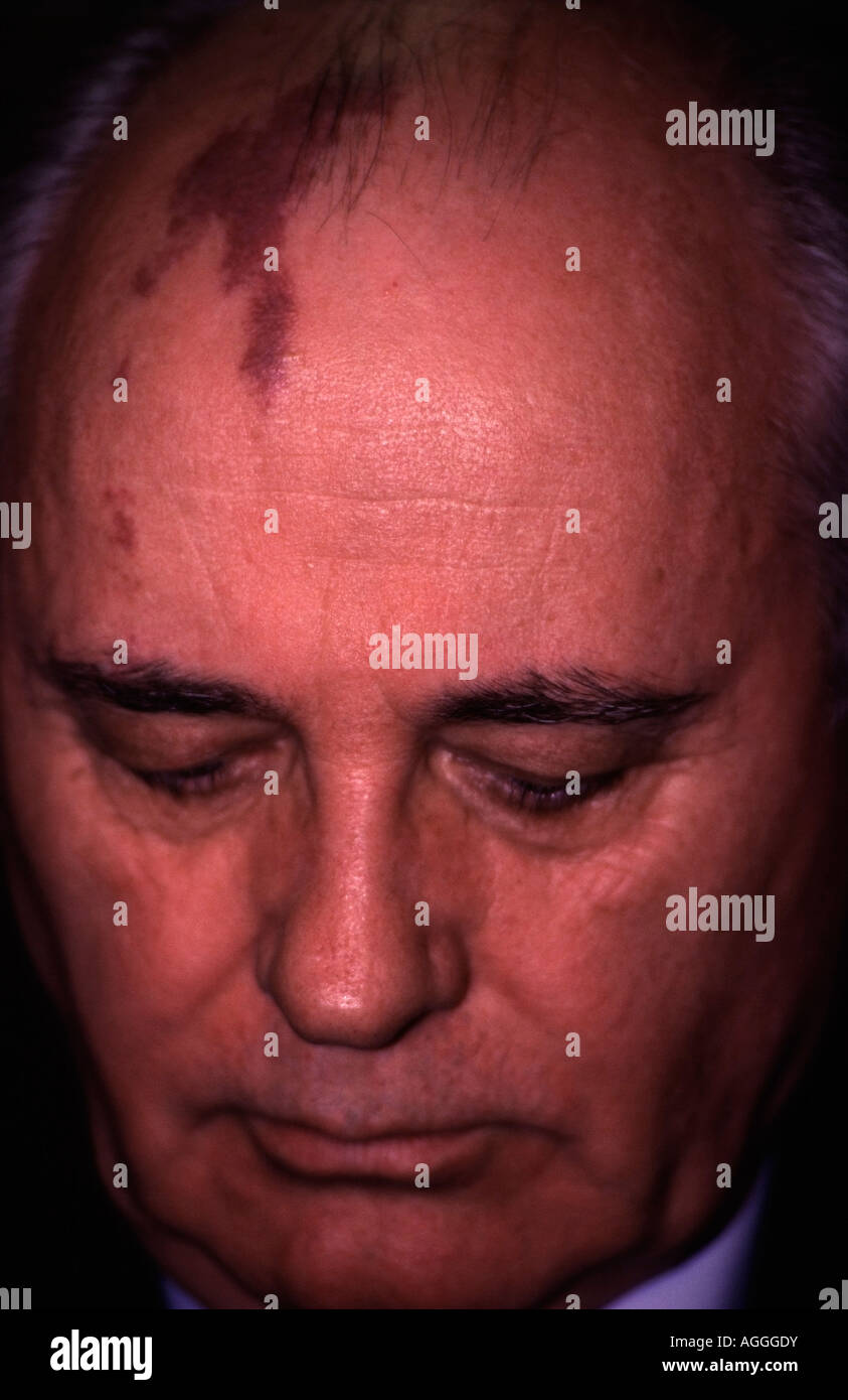 Portrait of the last President of the Soviet Union, Mikhail Gorbachev ...