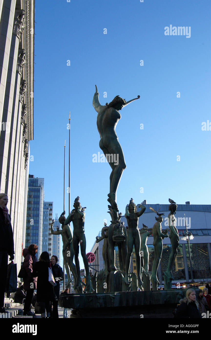 sculpture / monument, Hötorget, Stockholm, Sweden Stock Photo - Alamy