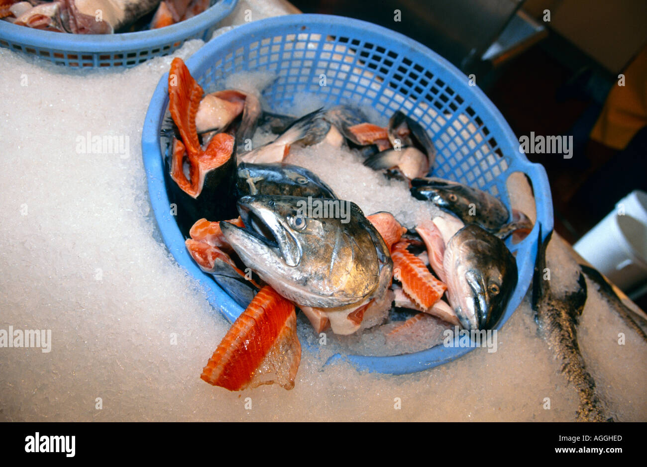 Fish catch in plastic basket hi-res stock photography and images - Alamy