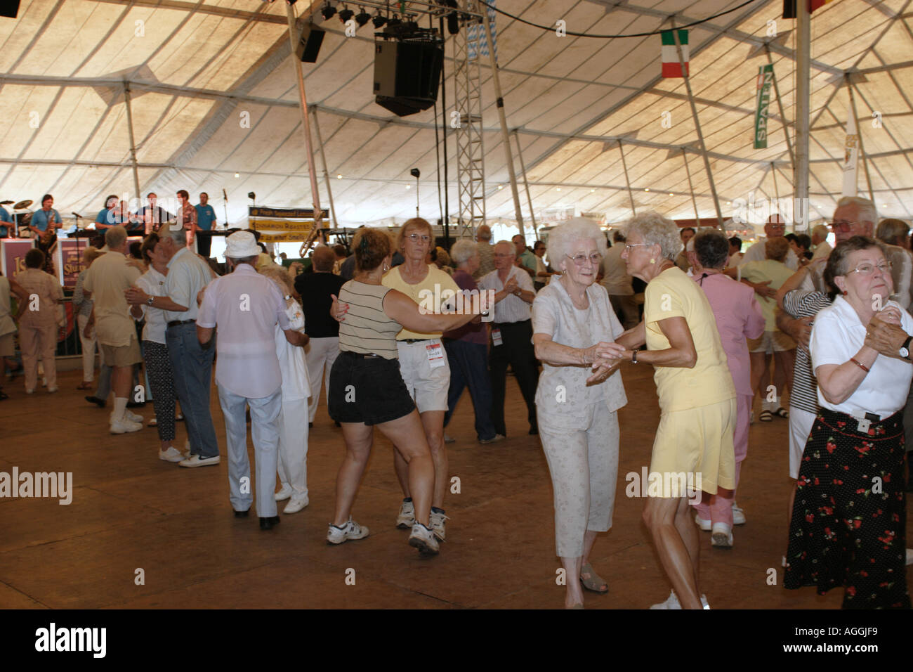Older couples dancing at German Alps Festival in Hunter Mountain NY ...