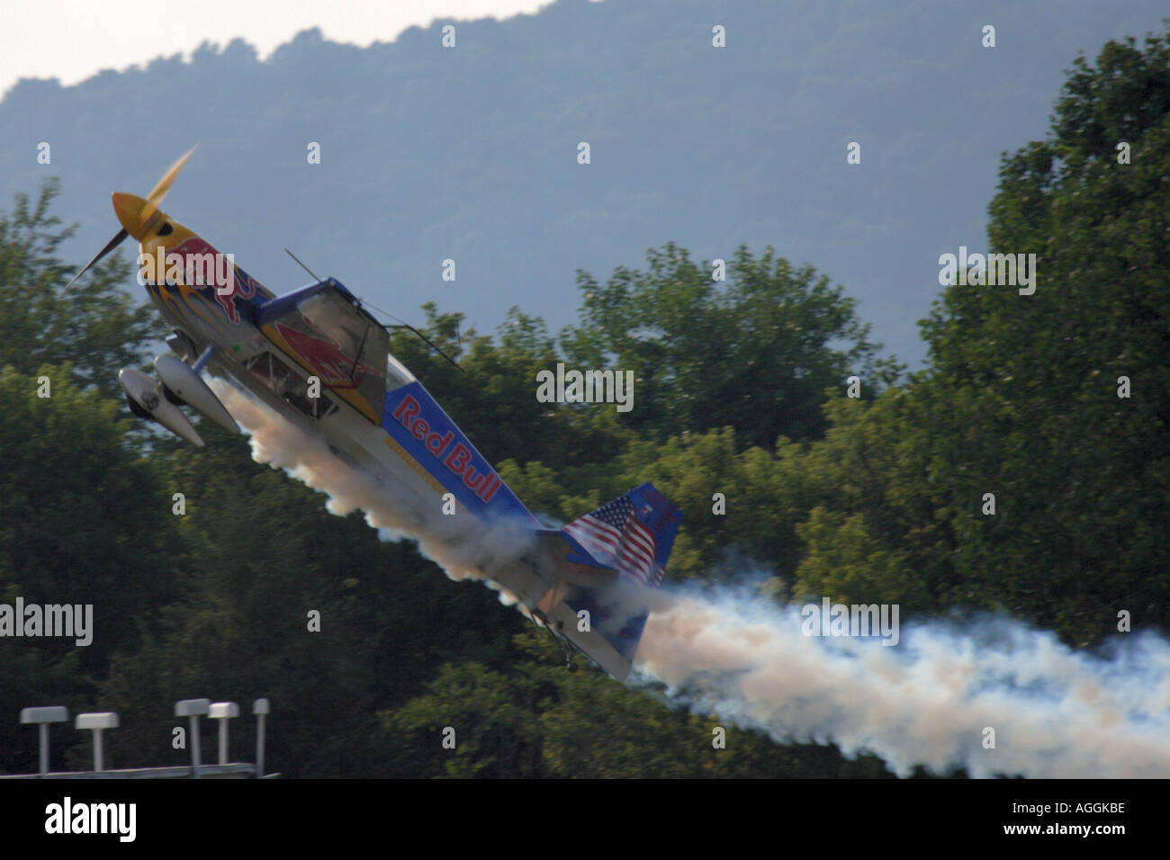 Red Bull stunt plane at NJ Festival of ballooning Stock Photo - Alamy