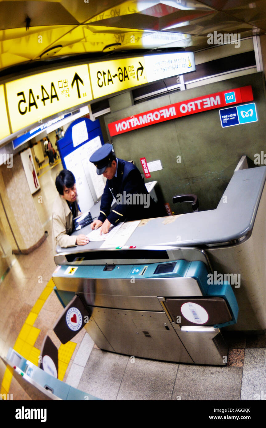 metro information desk, Tokyo, Japan Stock Photo - Alamy
