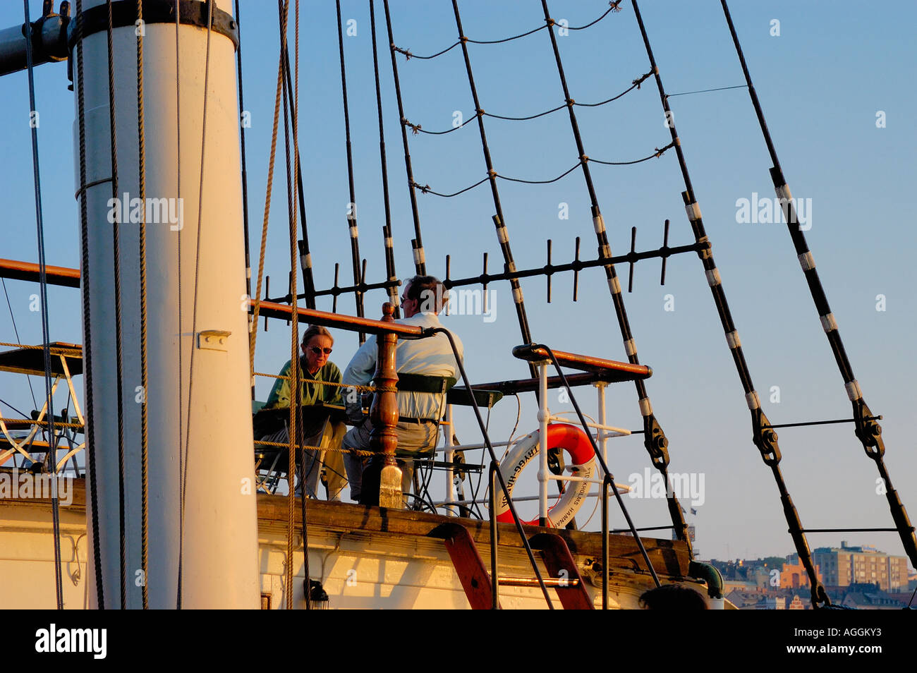tourist onboard main tourist attraction - the historic ship Af Chapman ...