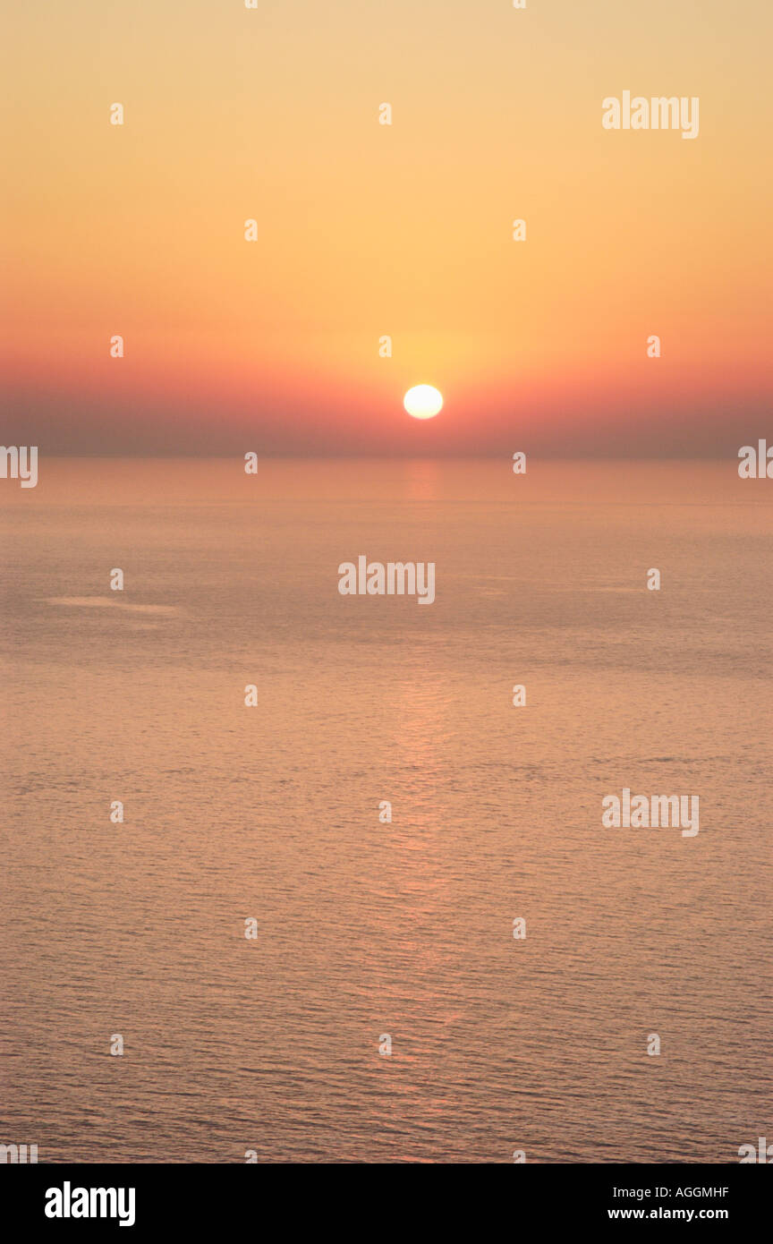 Gold golden horizon ocean sea ocean sunset santorini island hi-res ...