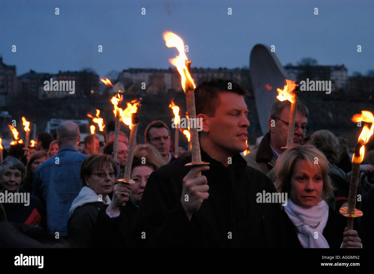 torchlight procession / traditional bonfire on 1:st of May, Stockholm ...