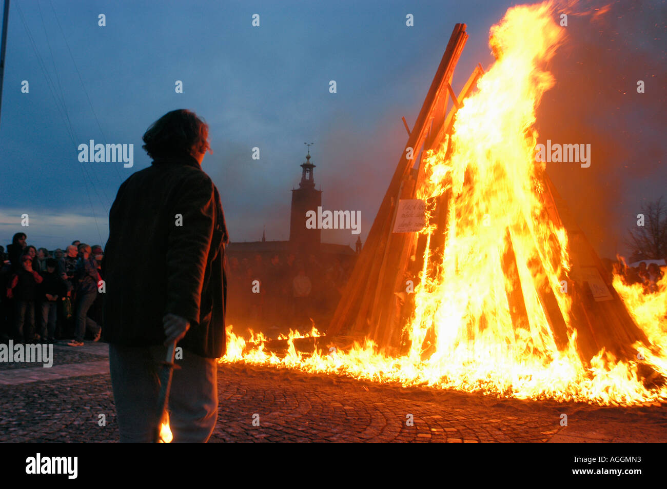 torchlight procession / traditional bonfire on 1:st of May, Stockholm ...