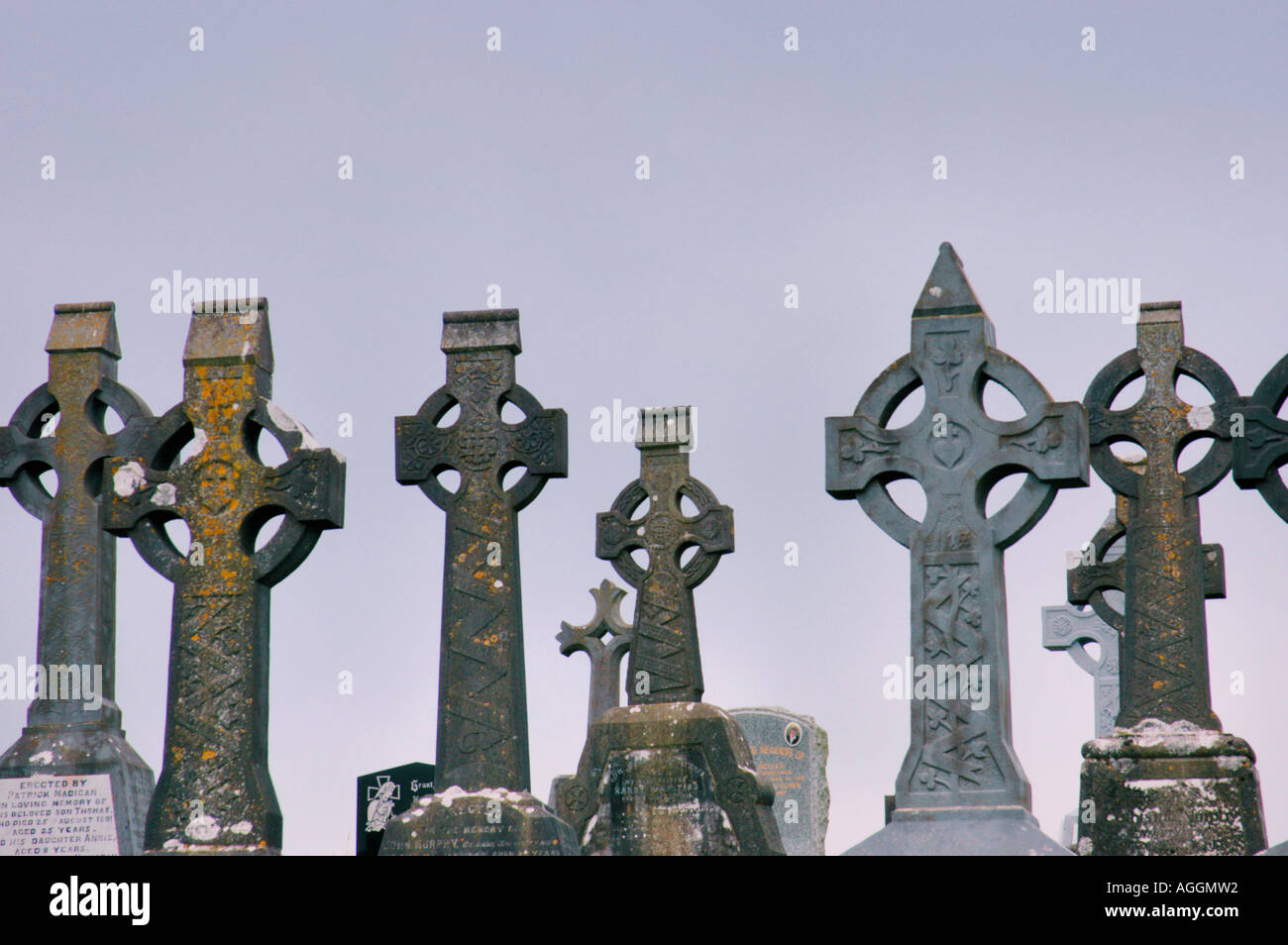 celtic crosses, cemetery, Ireland Stock Photo - Alamy