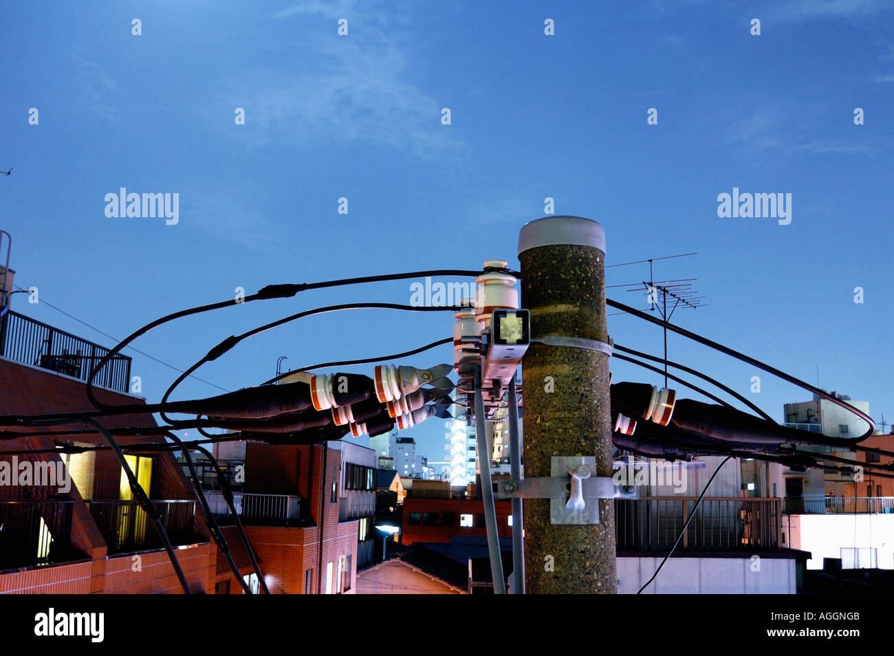 electrical wires, Tokyo, Japan Stock Photo - Alamy