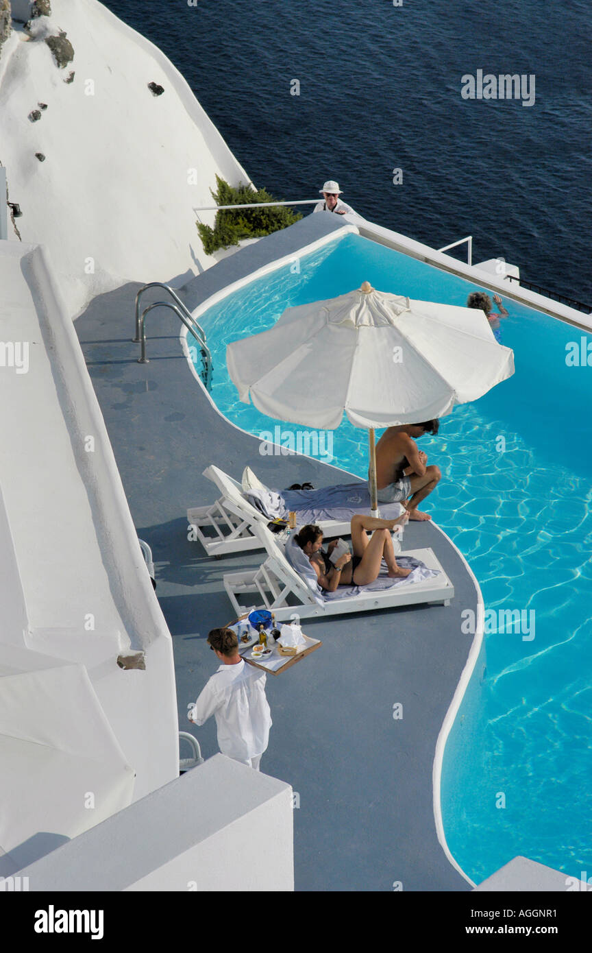 Infinity pool santorini hi-res stock photography and images - Alamy