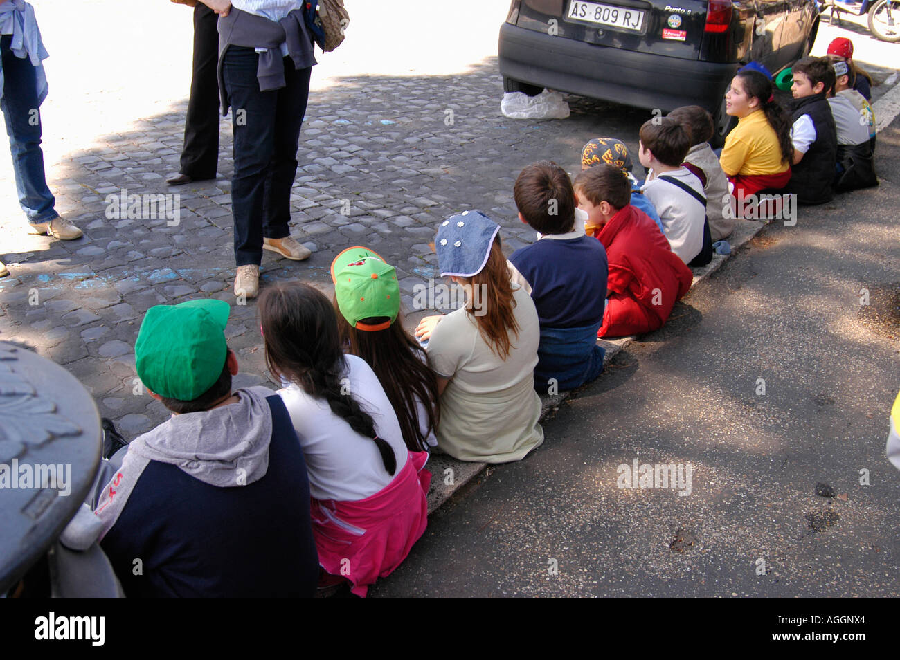 school class on excursion, Rome, Italy Stock Photo - Alamy
